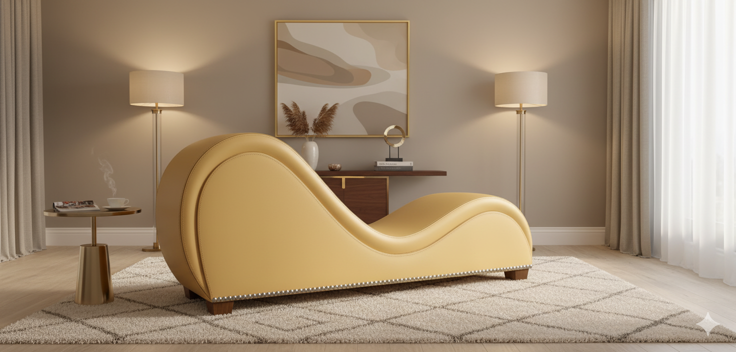 Hathor Pinned Leather Yoga Chair Relax Couch and Love Lounge Chair ...